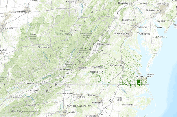 Wetland Forests of Virginia (LANDFIRE 2010) | Data Basin