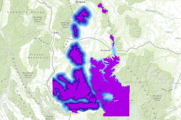 Wolverine Core Habitat and Corridors, Madison Valley, Montana | Data Basin