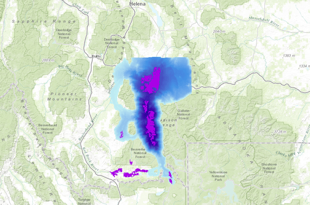 Pronghorn Core Habitat and Corridors, Madison Valley, Montana | Data Basin