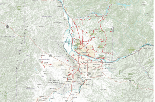 Planned Trails of the Portland Metro Region, Oregon | Data Basin