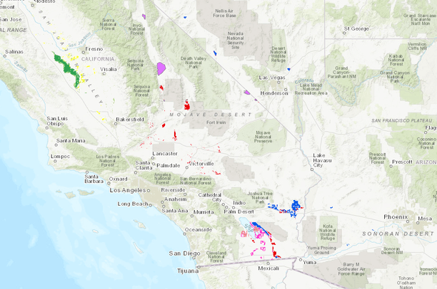 Zones for Renewable Energy in California | Data Basin