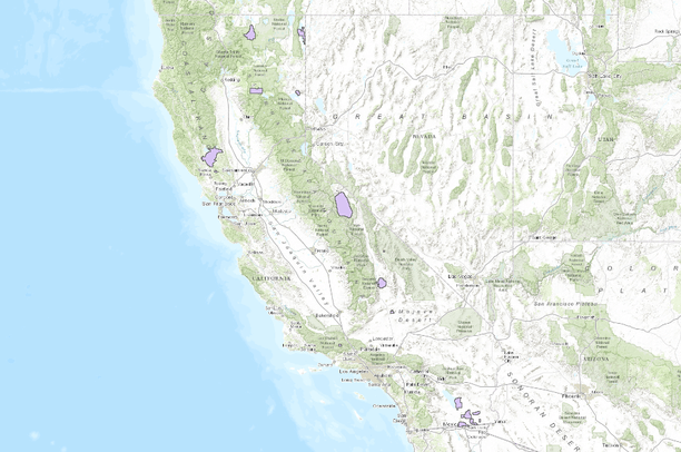 Known Geothermal Resource Areas, California | Data Basin