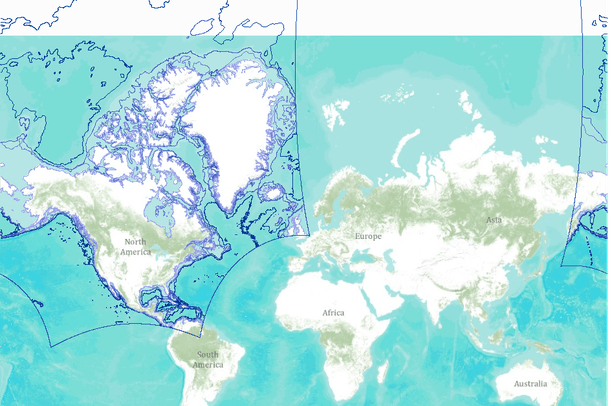 North American Atlas - Bathymetry Lines | Data Basin