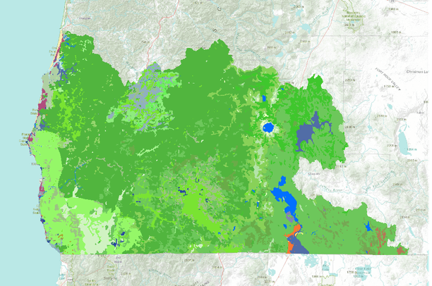 Historic Vegetation ("presettlement") for SW Oregon | Data Basin