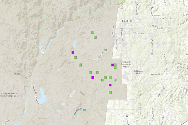 Fallbrook SKR Sample Cells, 2023 | Data Basin