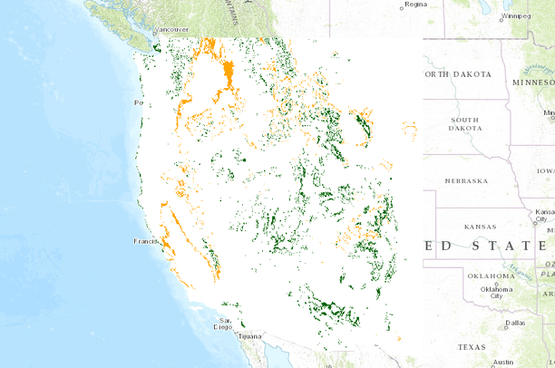 3-PG_DF_GFDL-ESM2M_rcp45_2090s-1990s_WUSA | Data Basin