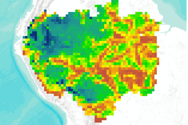 Aboveground biomass (Mg C/ha) for the Amazon Basin under GFDL CM2 ...