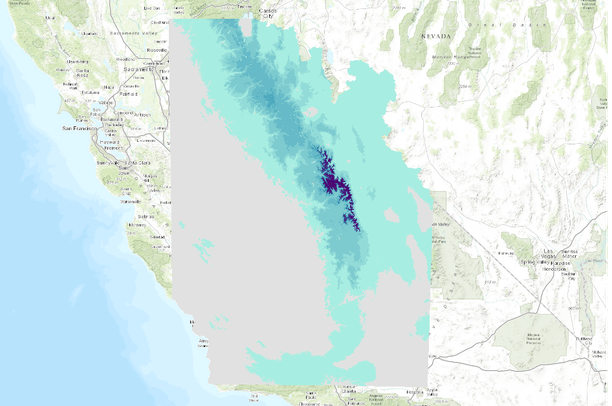Historic Average Winter Snowpack, Southern Sierra Nevada California ...