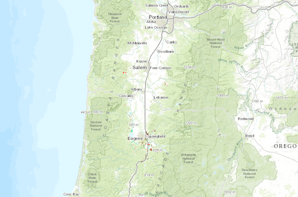 UPDATED-Willamette Valley Oak Map - NAIP Based, Oregon | Data Basin