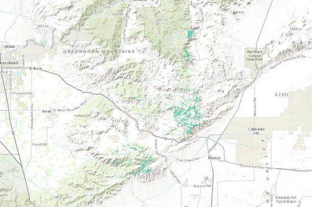 Kern buckwheat - Species Distribution Model, DRECP | Data Basin