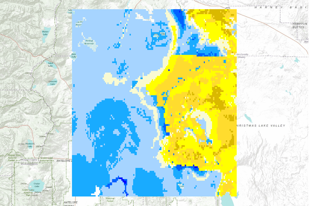 Percent change in the average annual amount of water contributed to the ...