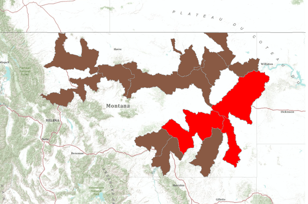 Paddlefish (Polyodon spathula) distribution and status by HUC8 | Data Basin
