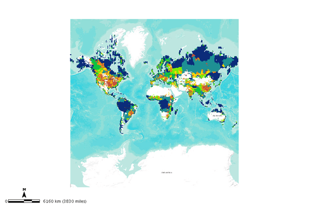 Global water threat due to river fragmentation | Data Basin