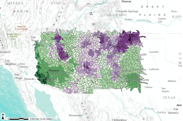 Projections of Maximum Total Vegetation Carbon for Arizona and New ...