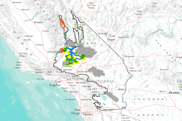 Figure C-39, Mohave Ground Squirrel Important Areas | Data Basin