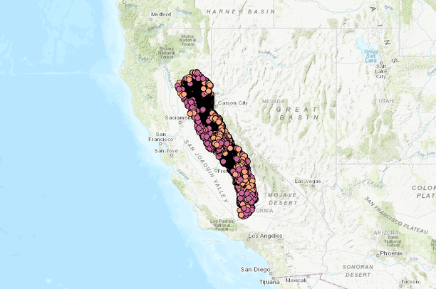 Federal Fire Occurrence (1980 - 2016), Sierra Nevada | Data Basin