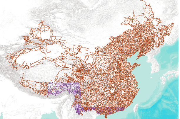 Roads in the Peoples' Republic of China | Data Basin
