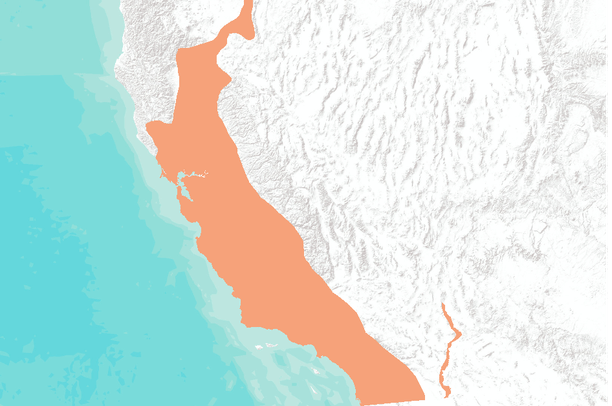 Channel catfish (Ictalurus punctatus) distribution in California as of ...
