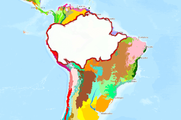 carte de l'amazonie | Data Basin