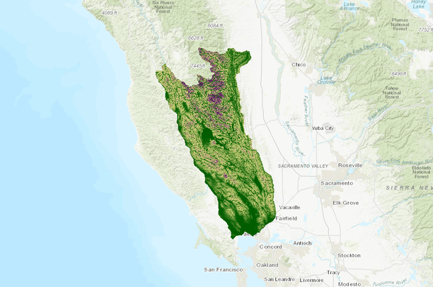 Permeability surface for riparian features | Data Basin