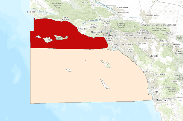 Leatherback Sea Turtle Concentration, Southern California ESI | CA ...