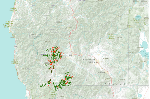 USFS Roads by Use (Alt 5) for Illinois Valley | Data Basin