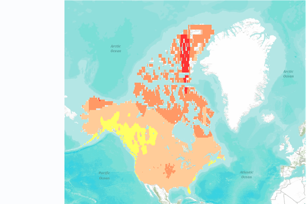 Difference change in temperature (2070-2099 vs 1961-1990) based on ...