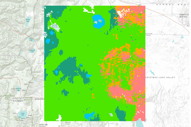 Vegetation types (1971-2000) for the eastern Oregon study area, USA ...