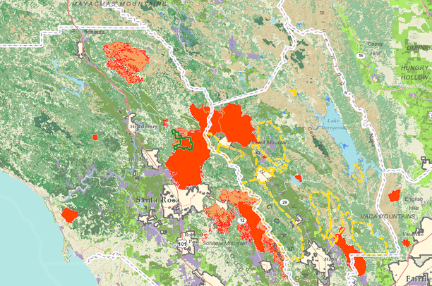 City Boundaries and FSCs with 1964 & 2017 Fire Perimeters | Data Basin