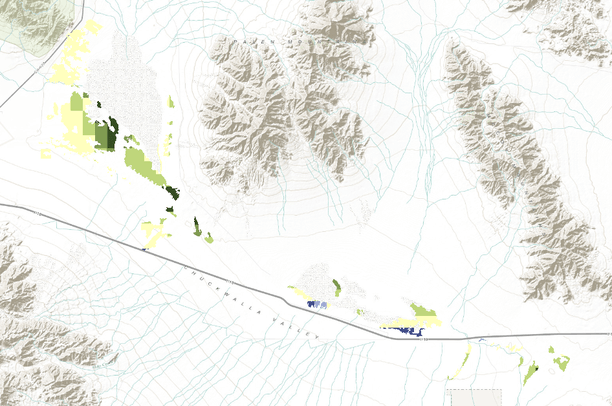 Palmer's jackass clover - Habitat Intactness, DRECP | Data Basin