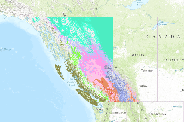 BC Current Climate Envelopes based on Biogeoclimatic Ecosystem ...