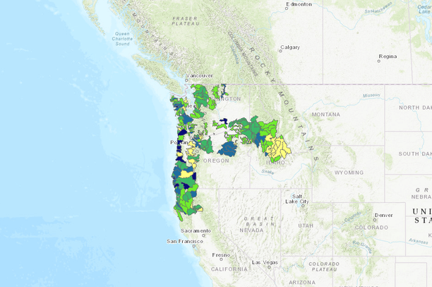 Chinook Population Ratings | Data Basin