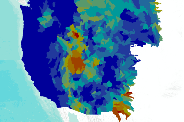 Weighted average soil calcium carbonate equivalent for the western USA ...