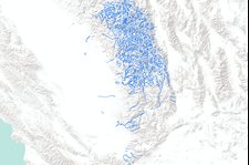 kaweah watershed with SSP RCD, streams, and terrain | Data Basin