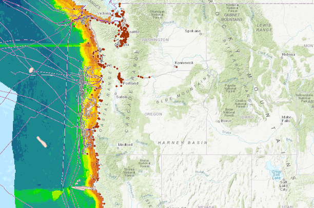 Oregon Coast Offshore Wind Locations | Data Basin