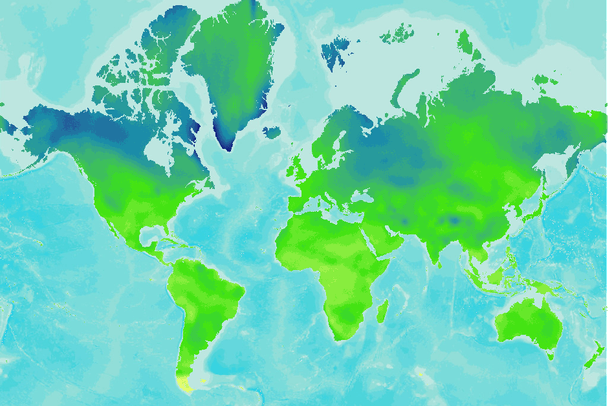 Standard deviation for average spring temperature (Celsius), 2020-2039 ...