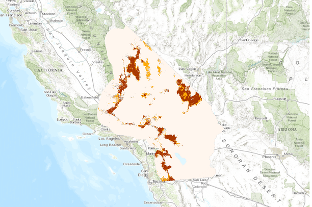 Joshua tree - UCSB Species Distribution Model, CA Desert | Data Basin