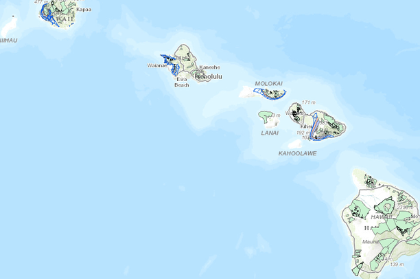 Hawaiian native plant vulnerability map | Data Basin