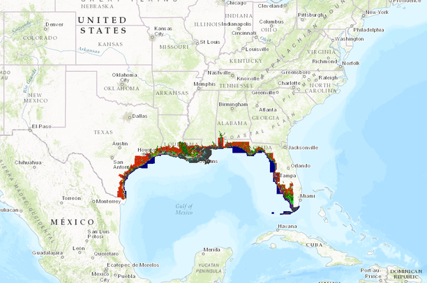 Sea-Level Affecting Marshes Model 0.5m SLR - 2025 | Data Basin