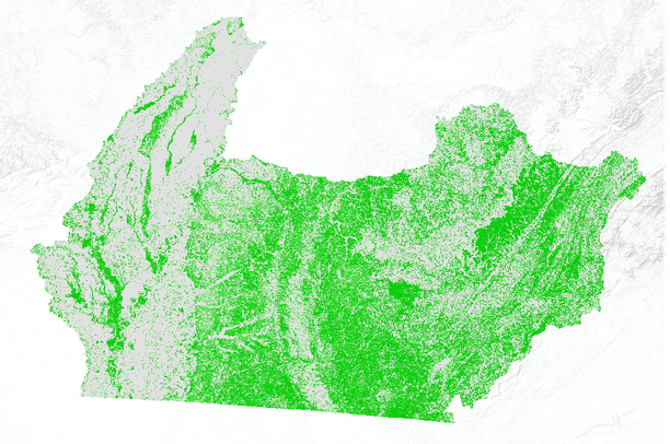 National Land Cover Database, percent tree canopy coverage- superzone ...