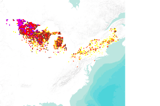 Eastern United States Climate Change Tree Atlas - Suitable habitat for ...