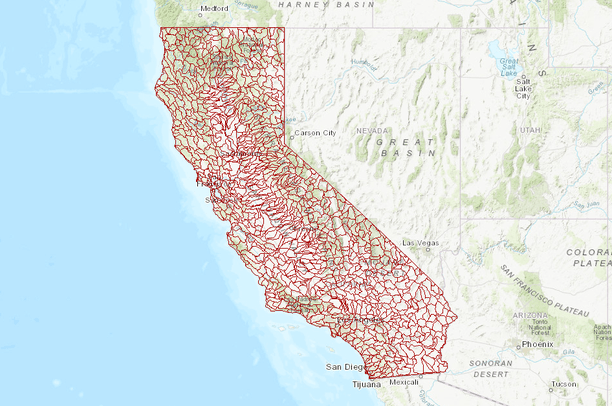 Simplified HUC5 Watershed Boundaries, California | Data Basin