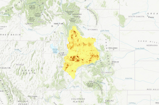 Human Modification Index for the Green River Basin | Data Basin