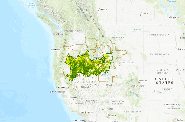 BLM REA NGB 2011 Cumulative Indicator Score for Pronghorn Habitat ...