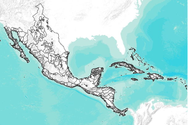 HydroSHEDS (BAS) - Drainage basins (watershed boundaries) at 15s ...