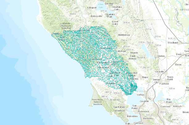 The National Hydrography Dataset (NHD), Medium Resolution Flowlines ...