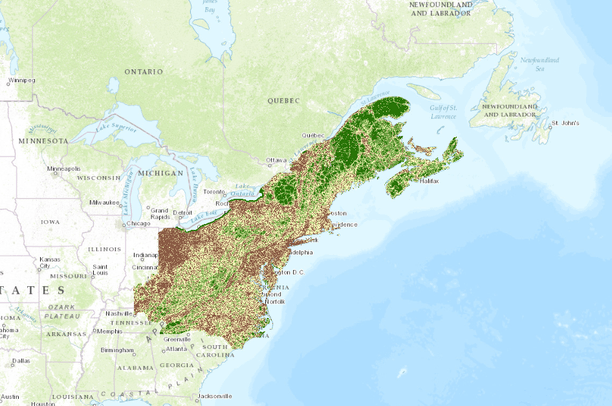 Local Connectedness, Unstratified, Northern Appalachians | Data Basin