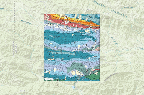 Wheeler Springs USGS Quad, Dibblee Geology | Data Basin