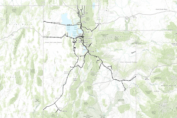 Utah Railroads (SGID93 Transportation) | Data Basin
