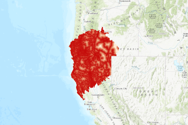 Predictors for Klamath Large High-severity Fire Risk Model (Sub-region 3, Part 1) | Data Basin